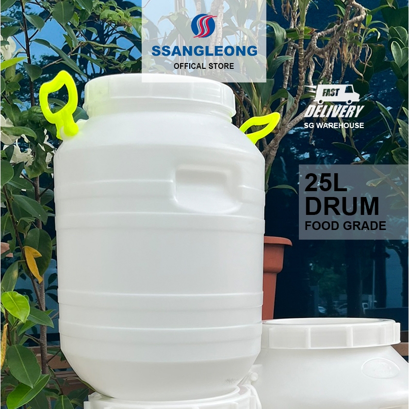 [SG STOCK] 25L Food Grade Drum 💧 Food Storage Multi-purpose Container 🍎 ...