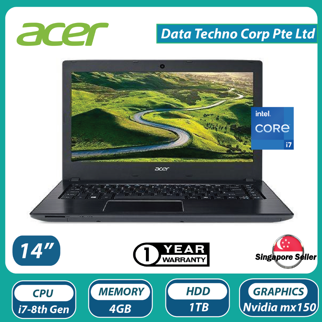 Acer Aspire E14 (E5-476G-81BY) 14 Inches Intel Core i7-8550U| 8GB DDR4|256GB SSD | Shopee Singapore