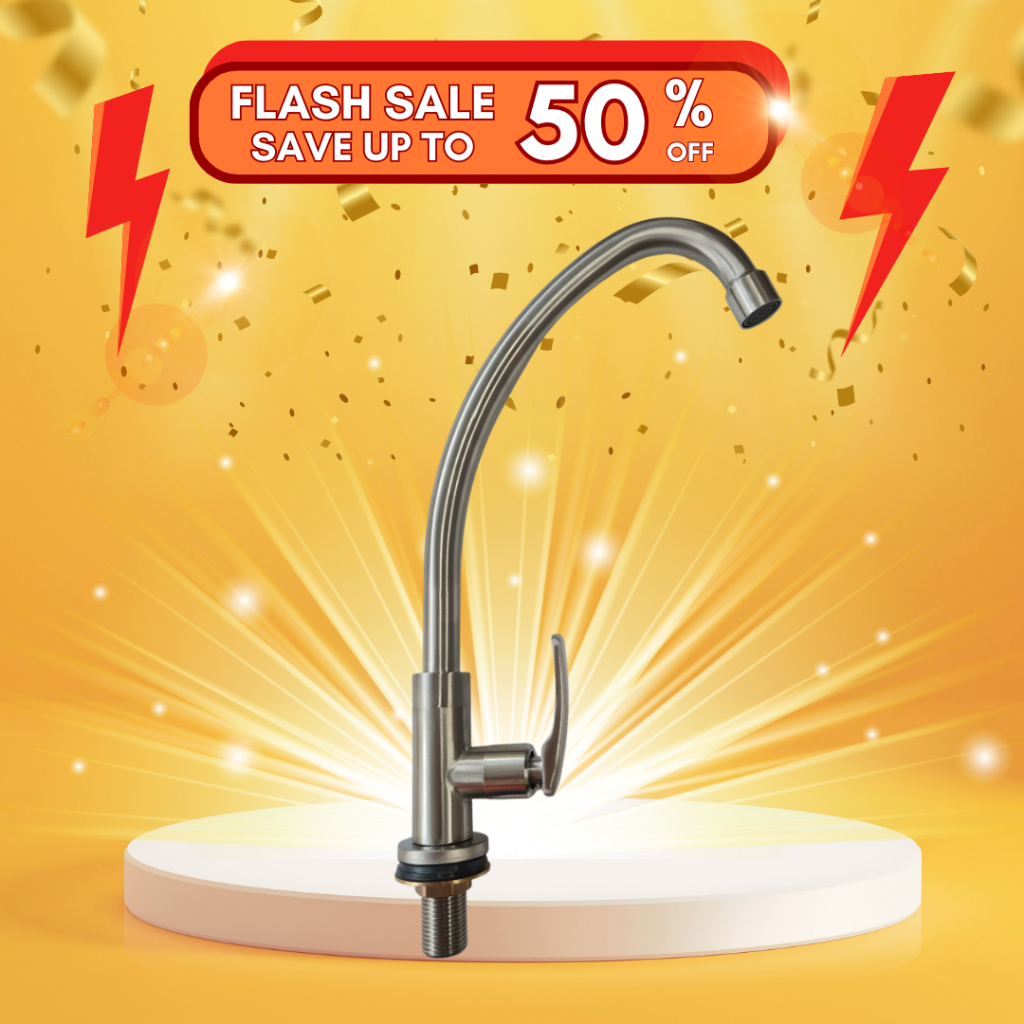 FLASH SALE! MGM Gooseneck Stainless Steel Kitchen Tap - SS3008 | Shopee ...