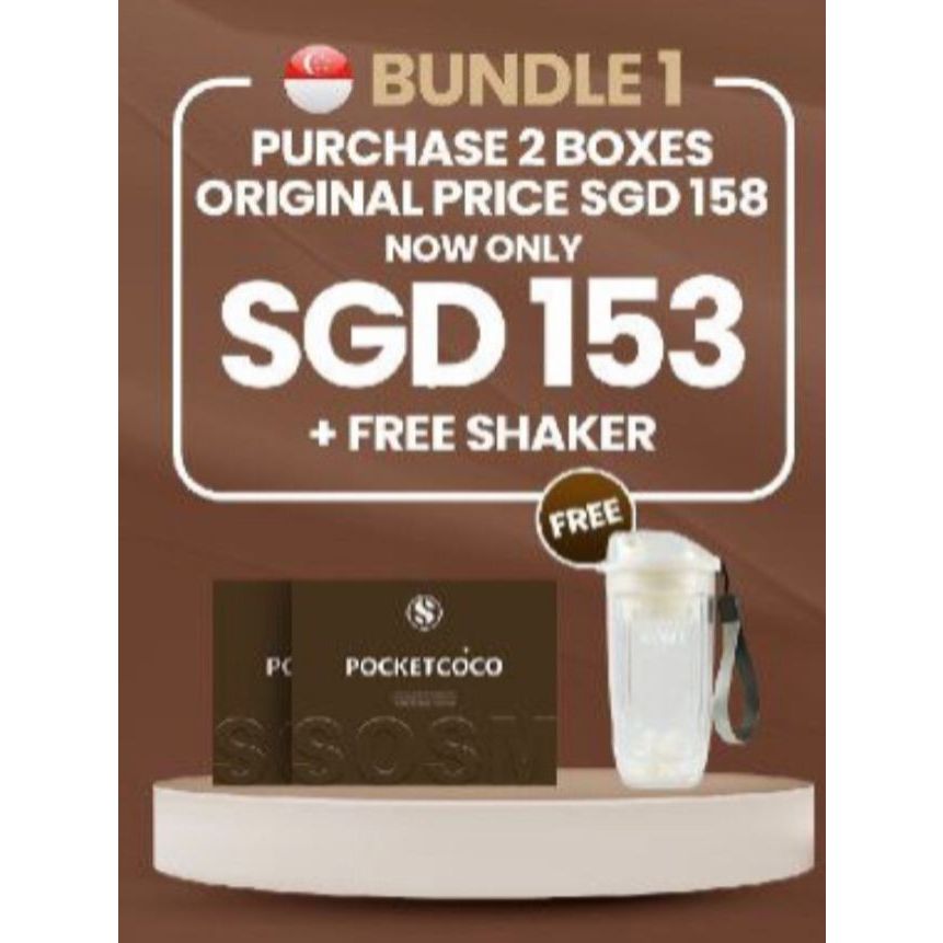 POCKET COCO 配套 1 （28 天量）买 2 送 Shaker | Shopee Singapore