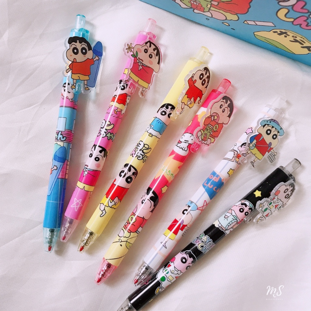 [SG Stock] 0.5mm Crayon Shinchan / Hello Kitty Black Ink Pen Writing ...