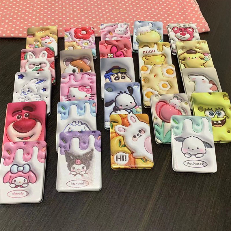 Cute Cartoon Folding Small Mirror Women Portable Mini Cute Makeup ...