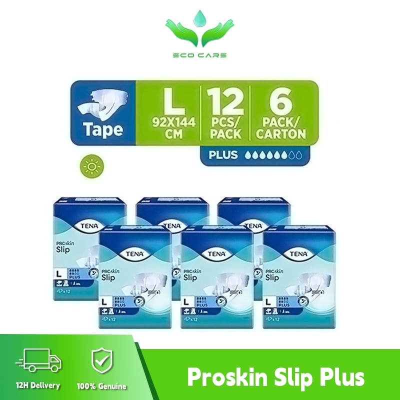 【6 Packs/Ctn】💦TENA Proskin Slip Plus Adult Diapers M/L | Shopee Singapore