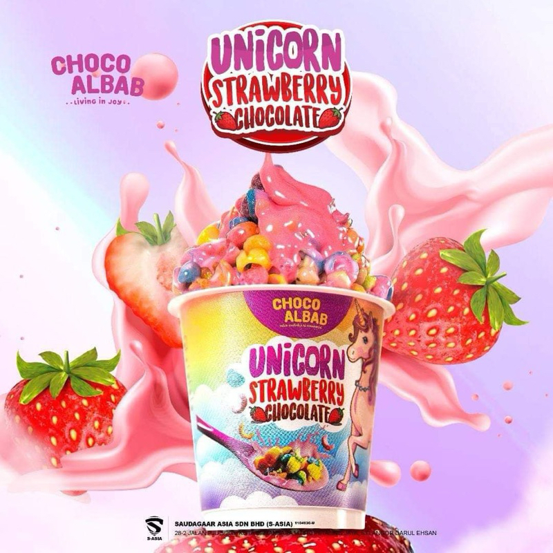 🇸🇬 CHOCO ALBAB UNICORN STRAWBERRY | Shopee Singapore