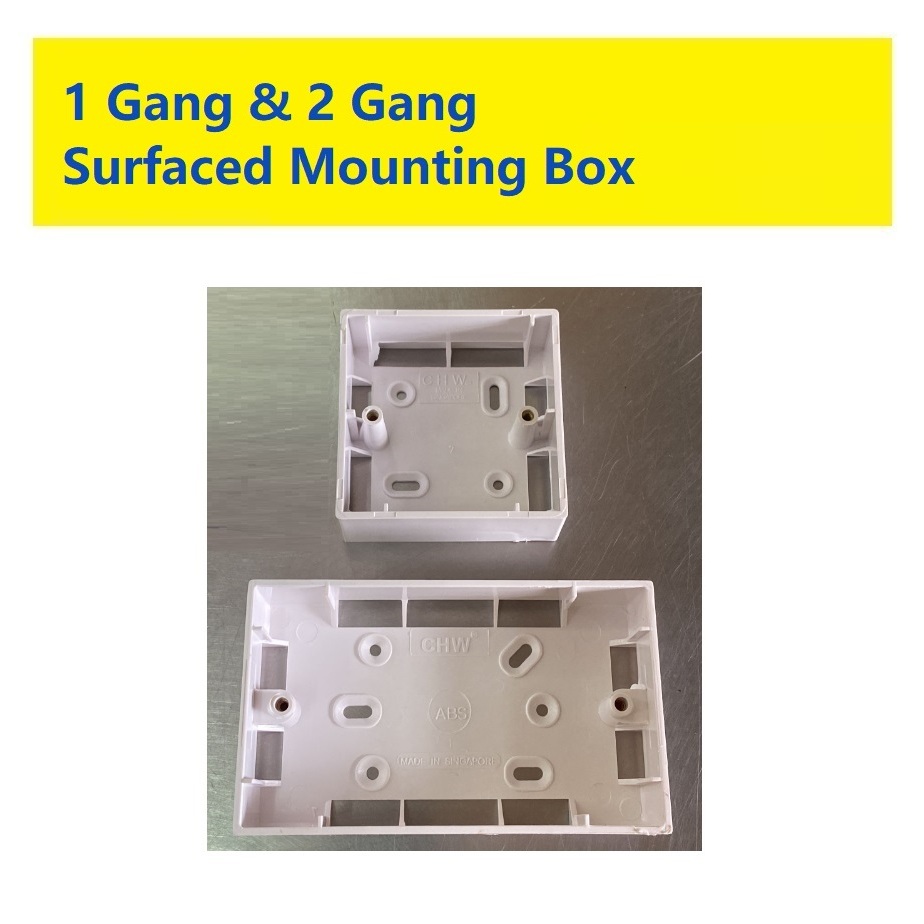 External Mounting Box for Switch or Socket, 1 Gang Switch Box and 2 ...