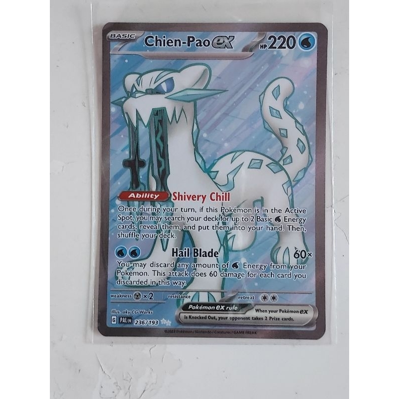 Pokemon chien pao ex full art paldea evolved card | Shopee Singapore