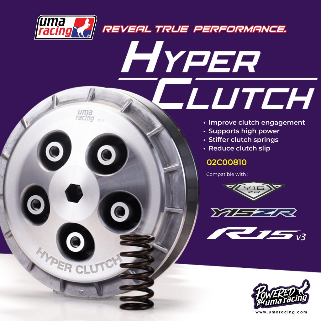 UMA RACING HYPER CLUTCH Y15 SNIPER150/Y16 EXCITER155/R15V3 R15M WITH 5 ...
