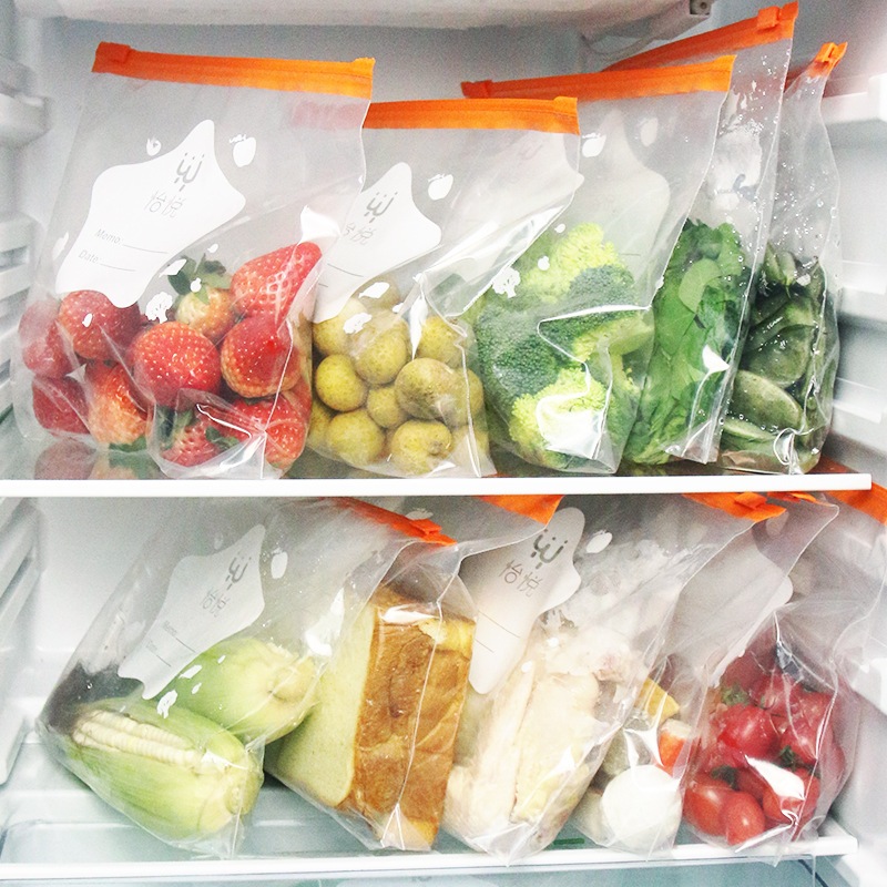 Zip Food Zipper Bag Storage For Fruit and Vegetable Sealed Bag with ...