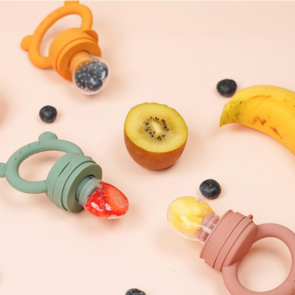 Silicon spring pacifier fruit fruits net Teethers teether Food Feeder ...