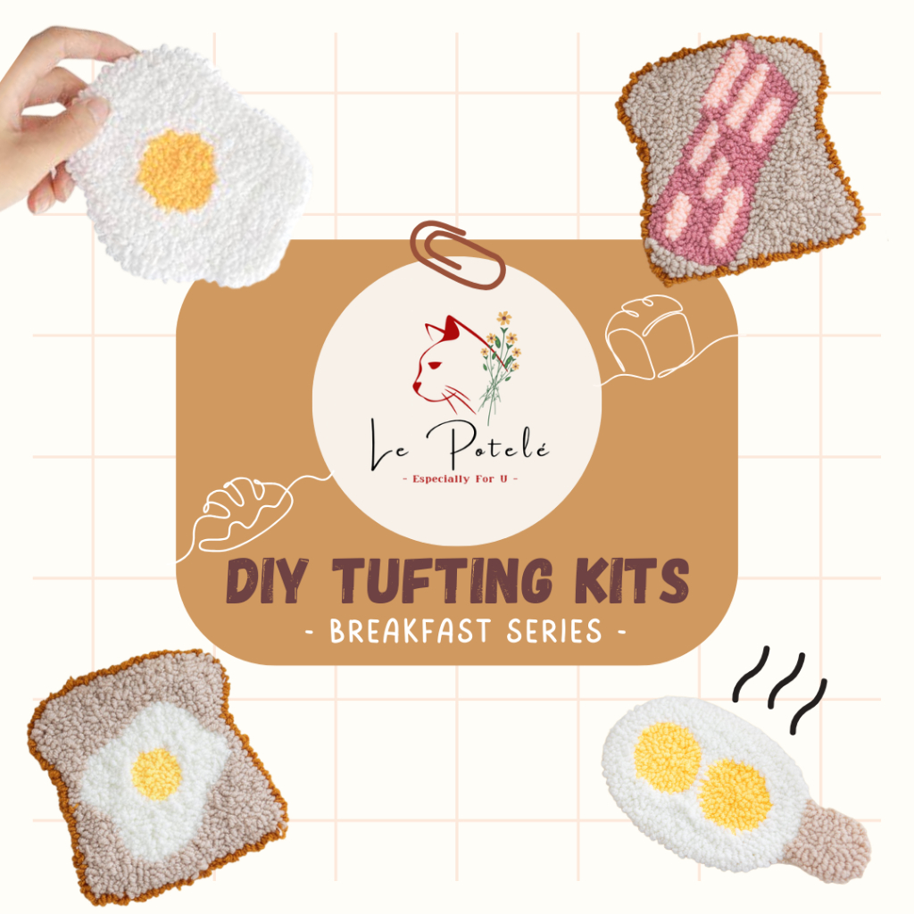 [SG Art & Craft]DIY Punch Needle Kit Breakfast Coaster/DIY Tufting Kit ...