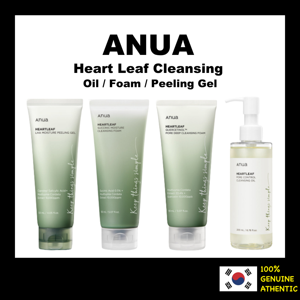 ANUA Cleansing Oil / Cleansing Foam-Quercetinol Pore Deep,Succinic Moisture/ Peeling Gel - From ...