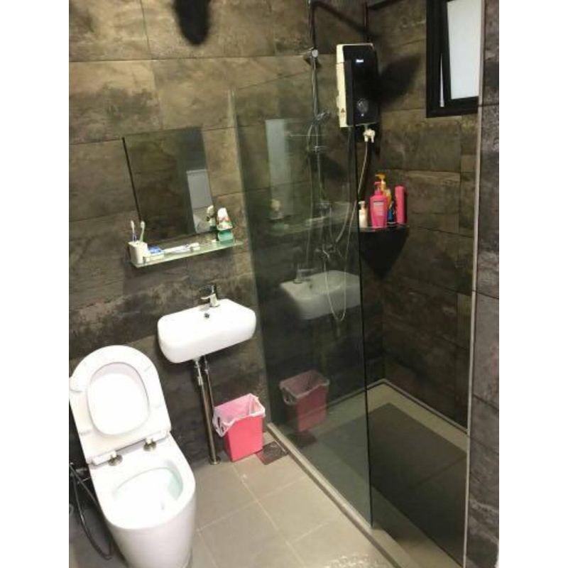 Hdb/Condo 10mm clear tempered glass fixed panel | Shopee Singapore