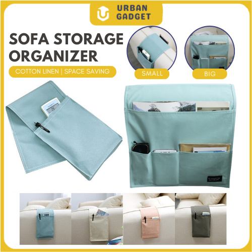 Cotton Linen Bedside Desk Sofa Storage Organizer Holder Convenient ...