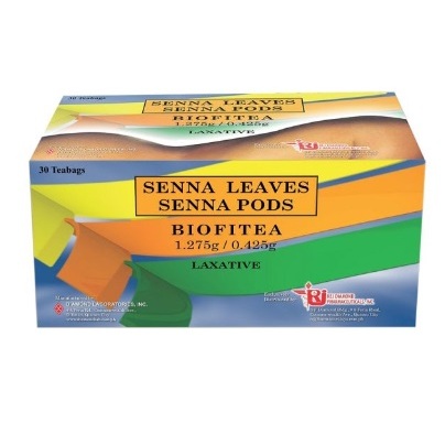 SENNA Leaves Senna Pods Biofitea Laxative (1.275g / 425mg) (30 Teabags ...