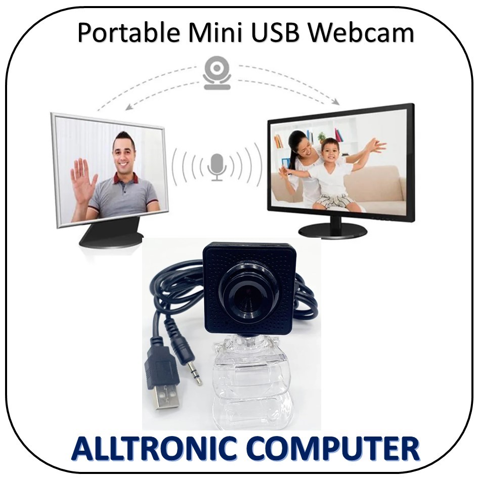 Portable Mini USB Webcam Square Design in Black for Desktop PC Laptop ...