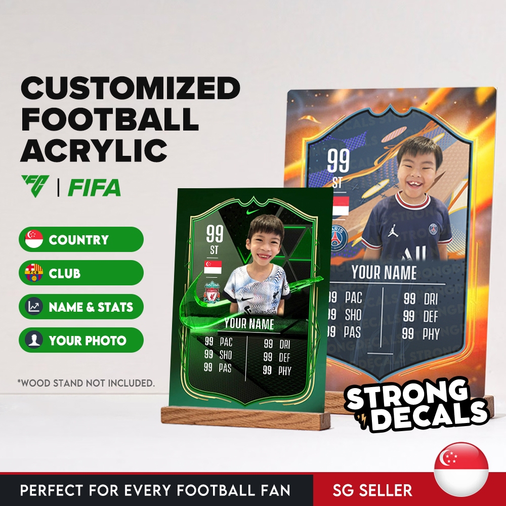 [SG Seller] Customised FIFA FC24 Card Gift Acrylic Football Soccer Fan ...