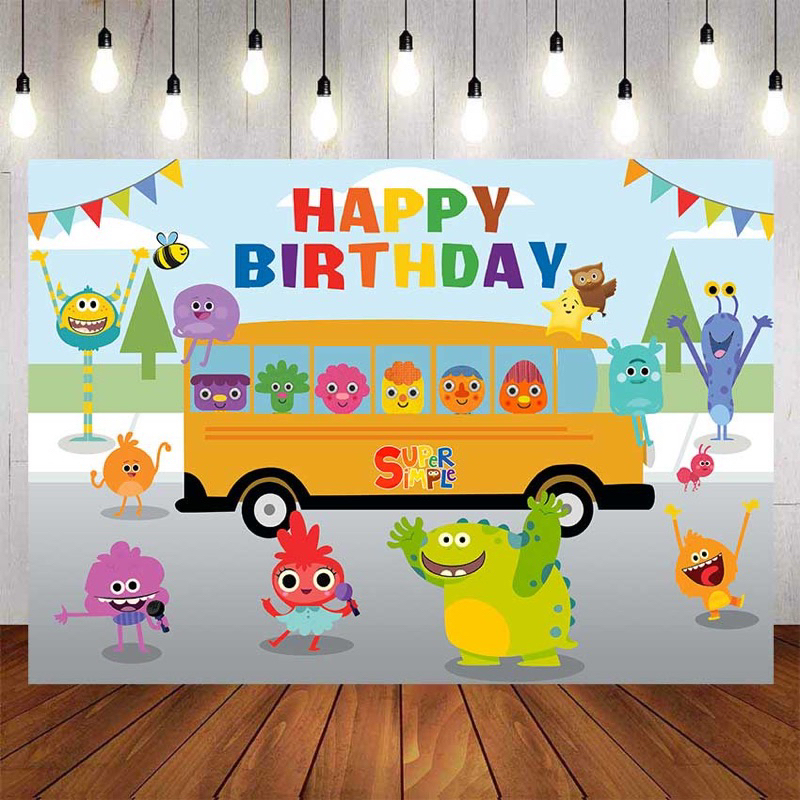 [SG Seller] 150x100xm Super Simple Songs Backdrop Kids Birthday Party ...