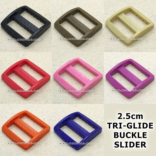 2.5cm Tri-Glide Buckle Adjusting Slider DIY Bag Strap Replacement (4pcs ...