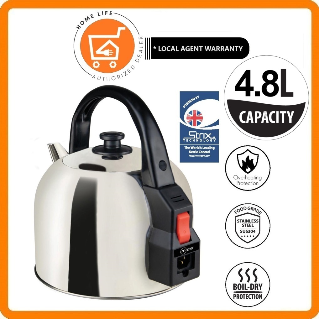 Mayer MMEK468 | Mistral MEK468L Stainless Steel Electric Kettle 4.8L ...