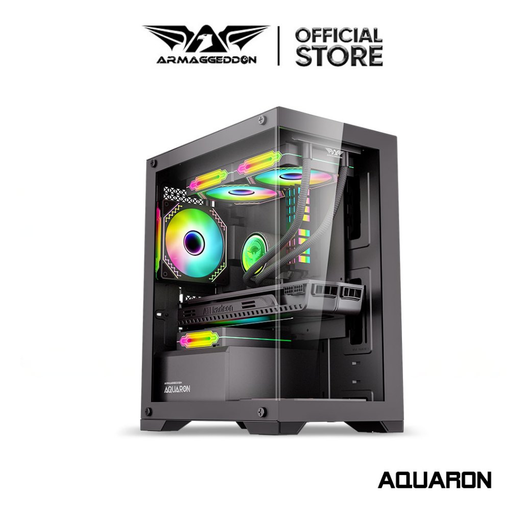 Armaggeddon Aquaron MATX Gaming PC Chassis | Transparent | PC Case ...