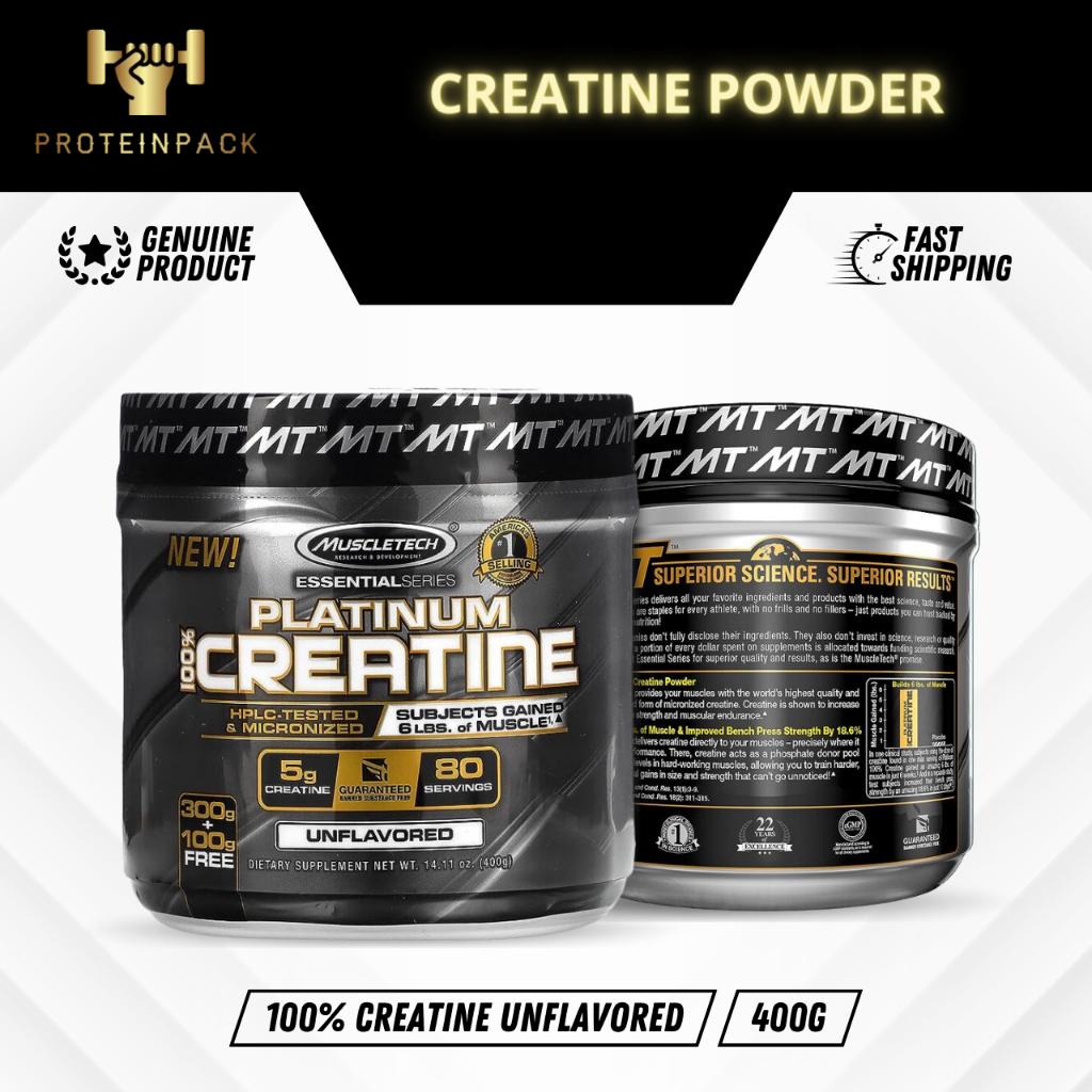 Muscletech Essential Series Platinium 100% Creatine Unflavored 400g ...