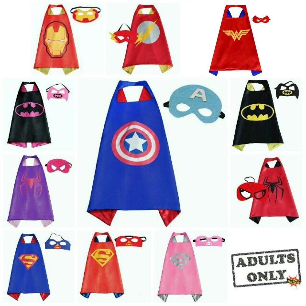 140cm Adult Superhero Costume Cape and masks DD Halloween Party Prom ...
