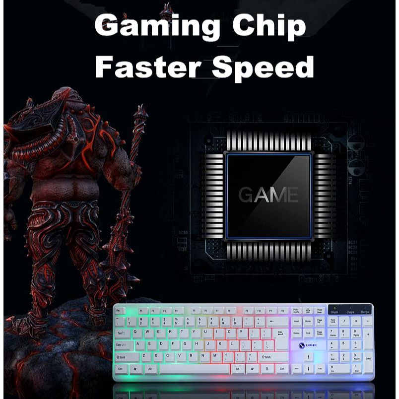 SG Local GTX300 LED Gaming Keyboard and Mouse Set Mechanical Keyboard ...