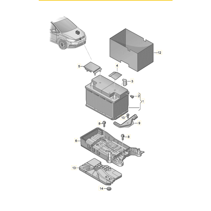 Genuine VW Battery Cover for Golf/Touran (5WA915418B) | Shopee Singapore