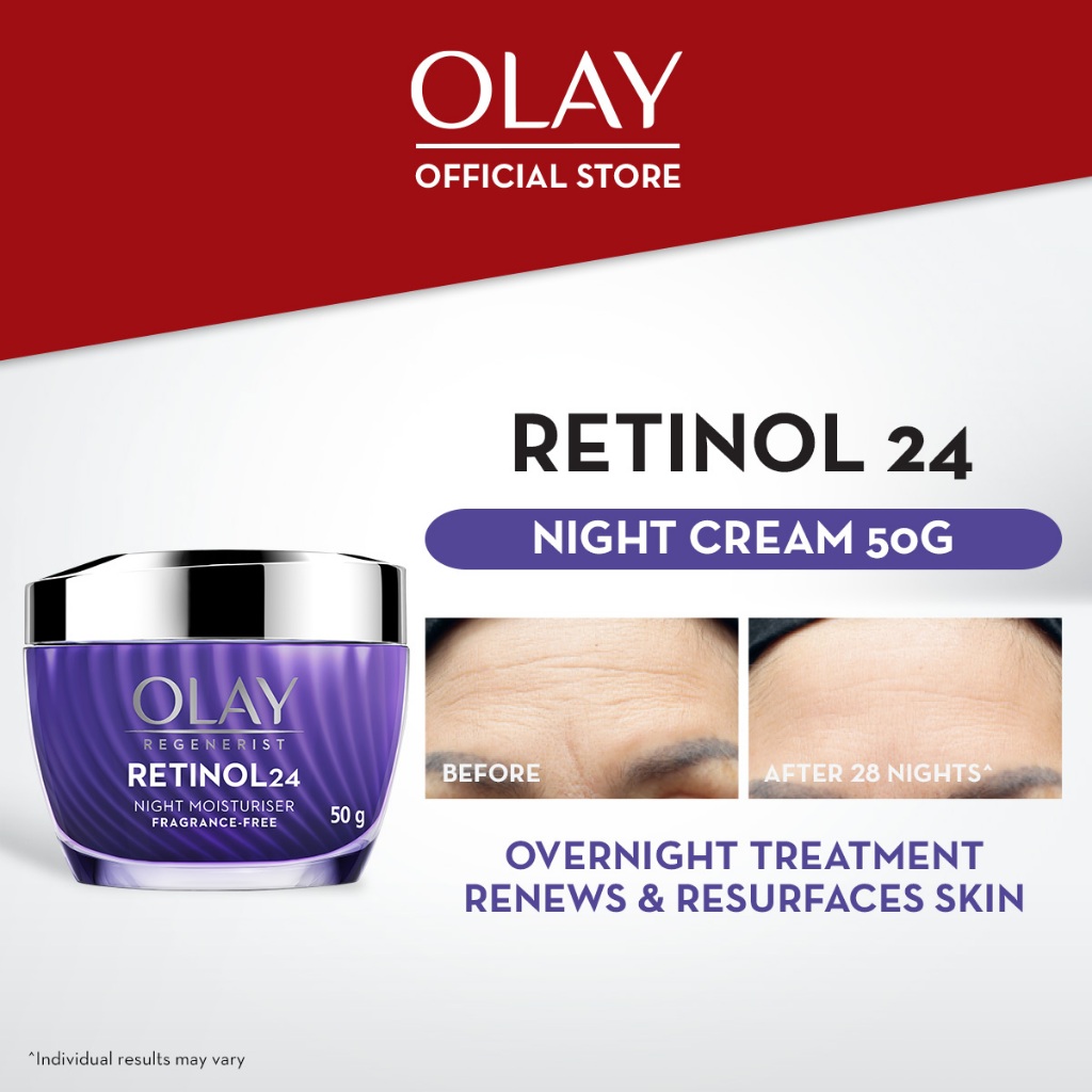 Olay Regenerist Retinol24 Night Face Moisturizer Cream 50g | Shopee ...