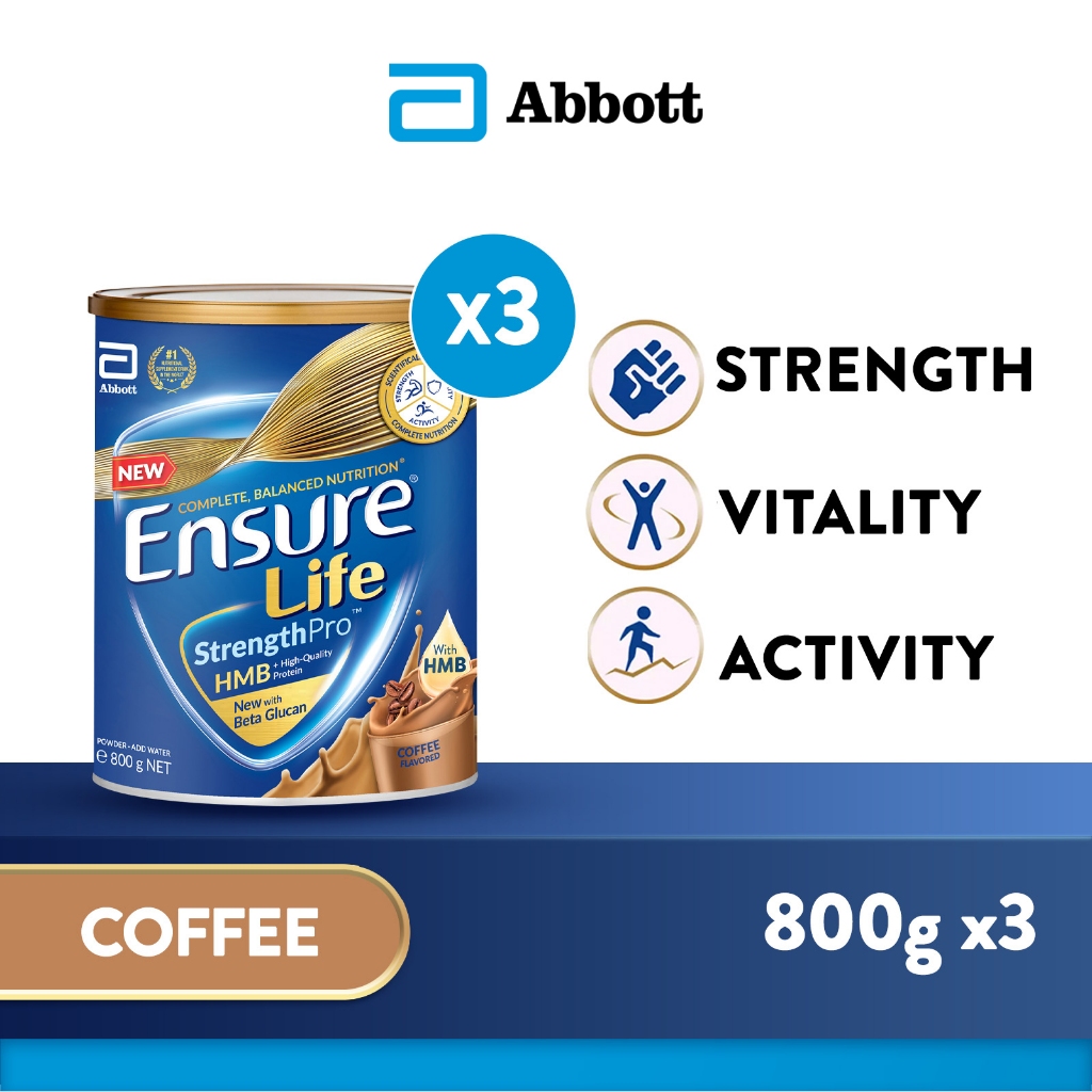 [Bundle of 3] Ensure Life StrengthPro Coffee (800g) | Shopee Singapore