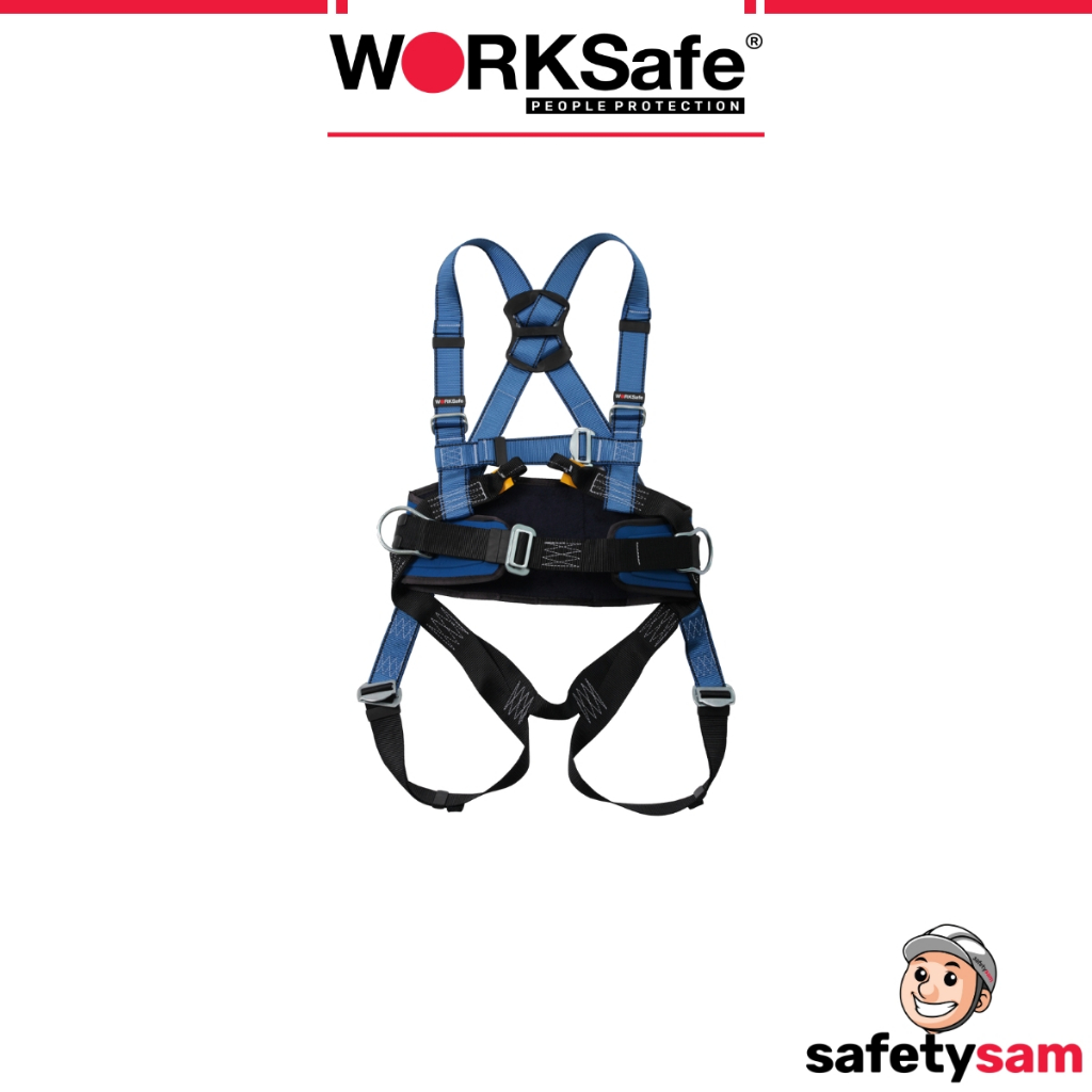WORKSafe WSFAB150 Full Body Harness, Front & Dorsal Anchorage Points ...