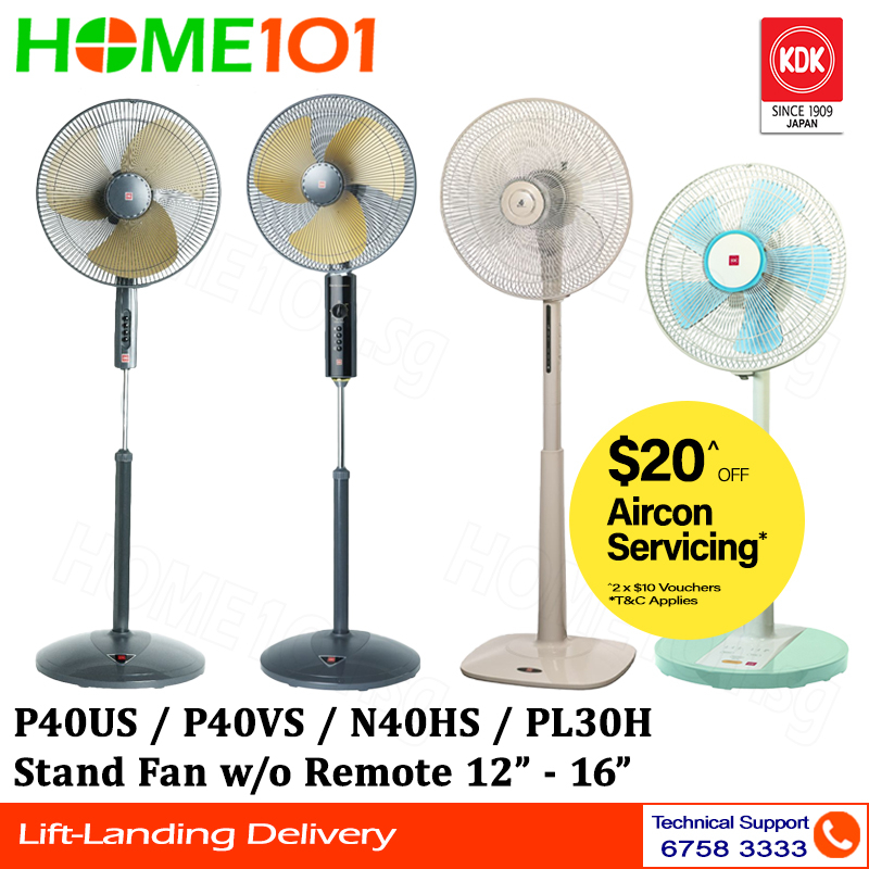 KDK Stand Fan without Remote Control 12" - 16" P40US / P40VS / N40HS ...