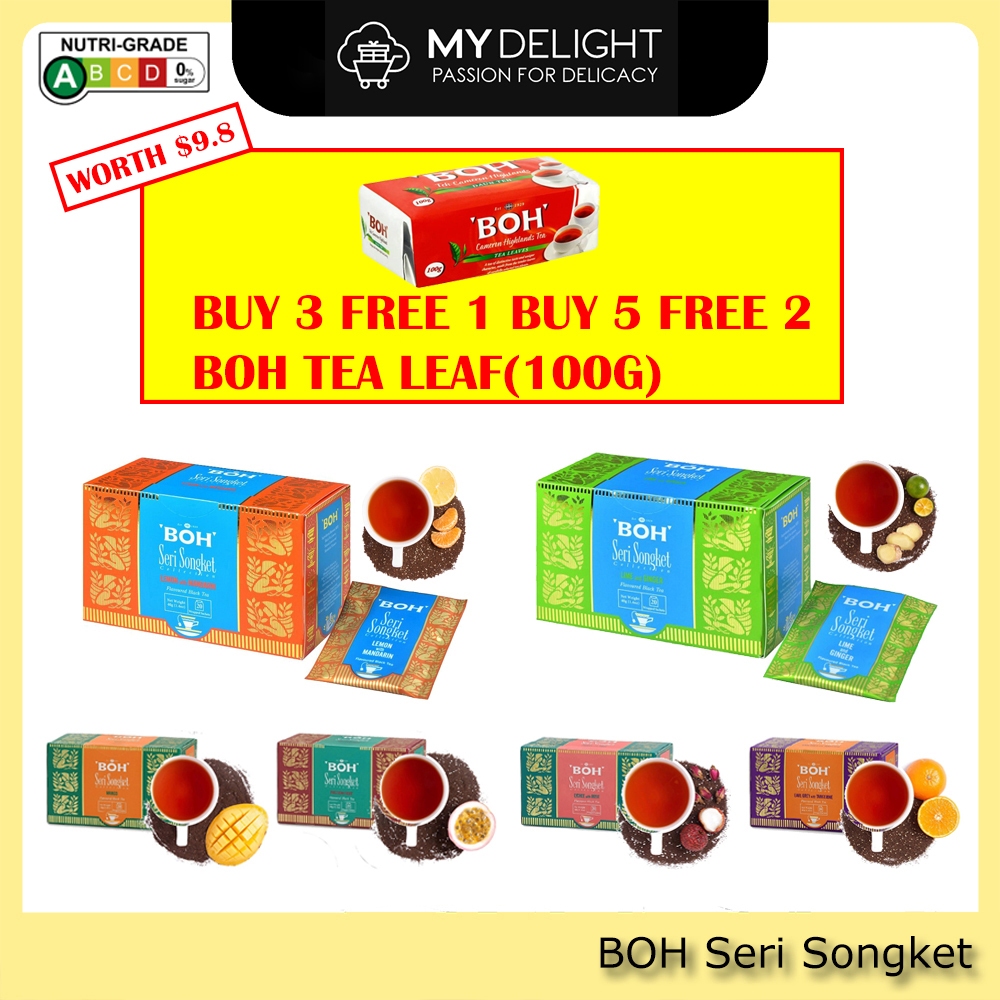 (20 Sechets) BOH Tea Seri Songket Lychee With Rose Earl Grey With ...