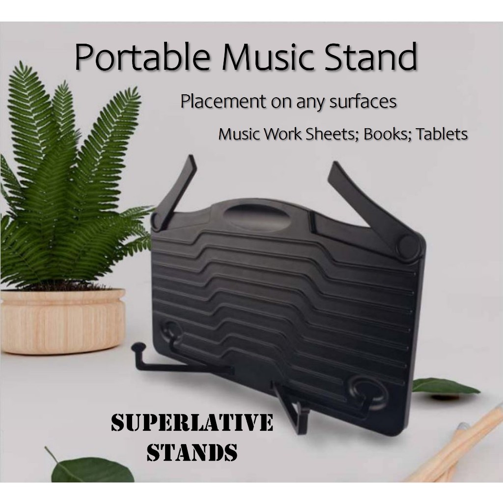 Music Stand Tabletop Stand Music Sheet Holder Books Tablet Portable ...