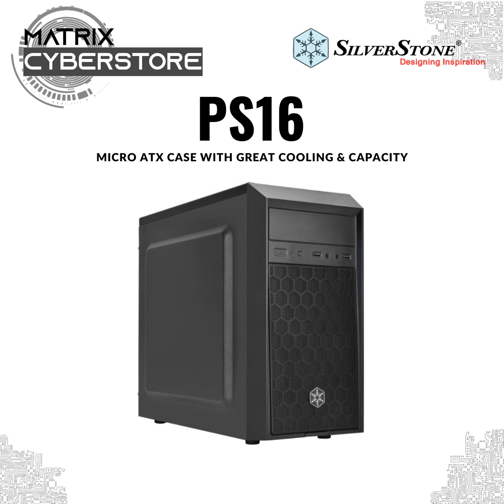 SilverStone SST-PS16B Micro-ATX & Mini-ITX Casing with USB 3.0, 120mm Fan & Removable Fan Filter ...
