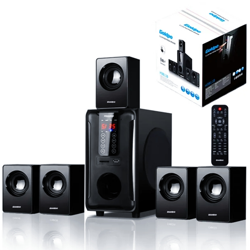 5.1 Intelligent Home Combo Theater Bluetooth Speaker Wooden Subwoofer ...