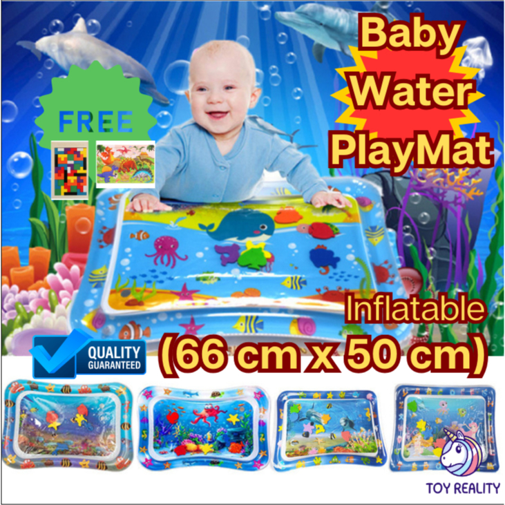 Baby Water PlayMat Inflatable for Floor Activity and Tummy Time thick ...