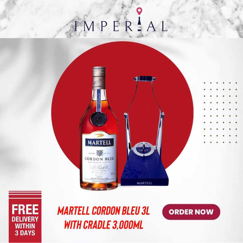 Martell Cordon Bleu 3L with Cradle - 3,000ML | Shopee Singapore