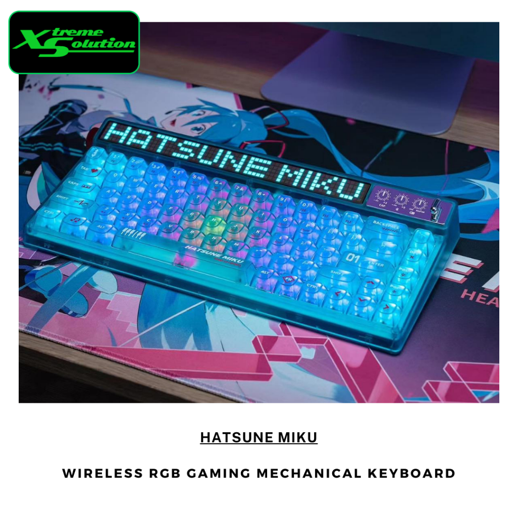 Moeyu X Hatsune Miku Wireless Gaming Mechanical Keyboard | Shopee Singapore