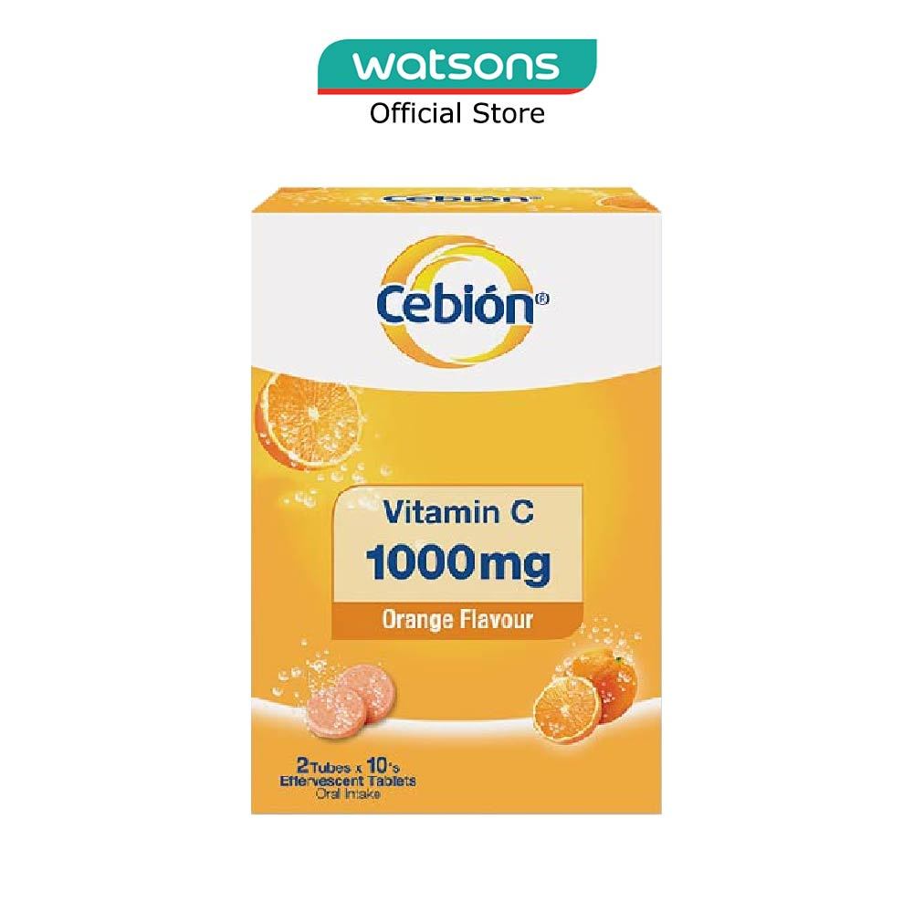 CEBION Vitamin C Effervescent Tablets Orange Flavor Twin Pack 10s x 2 ...