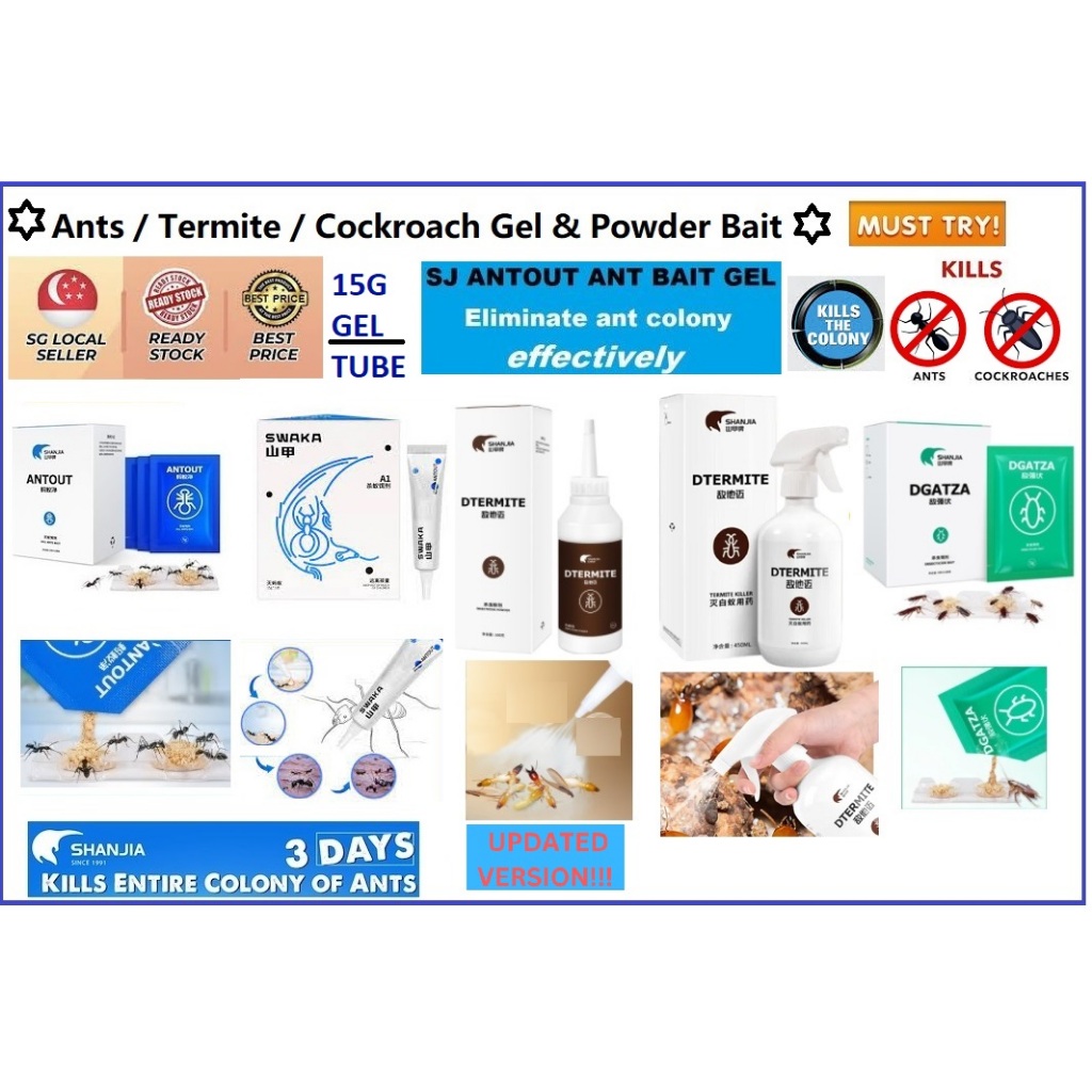 Ant Termite Bait Gel Powder Killer Amazing Results Kills Entire Colony ...