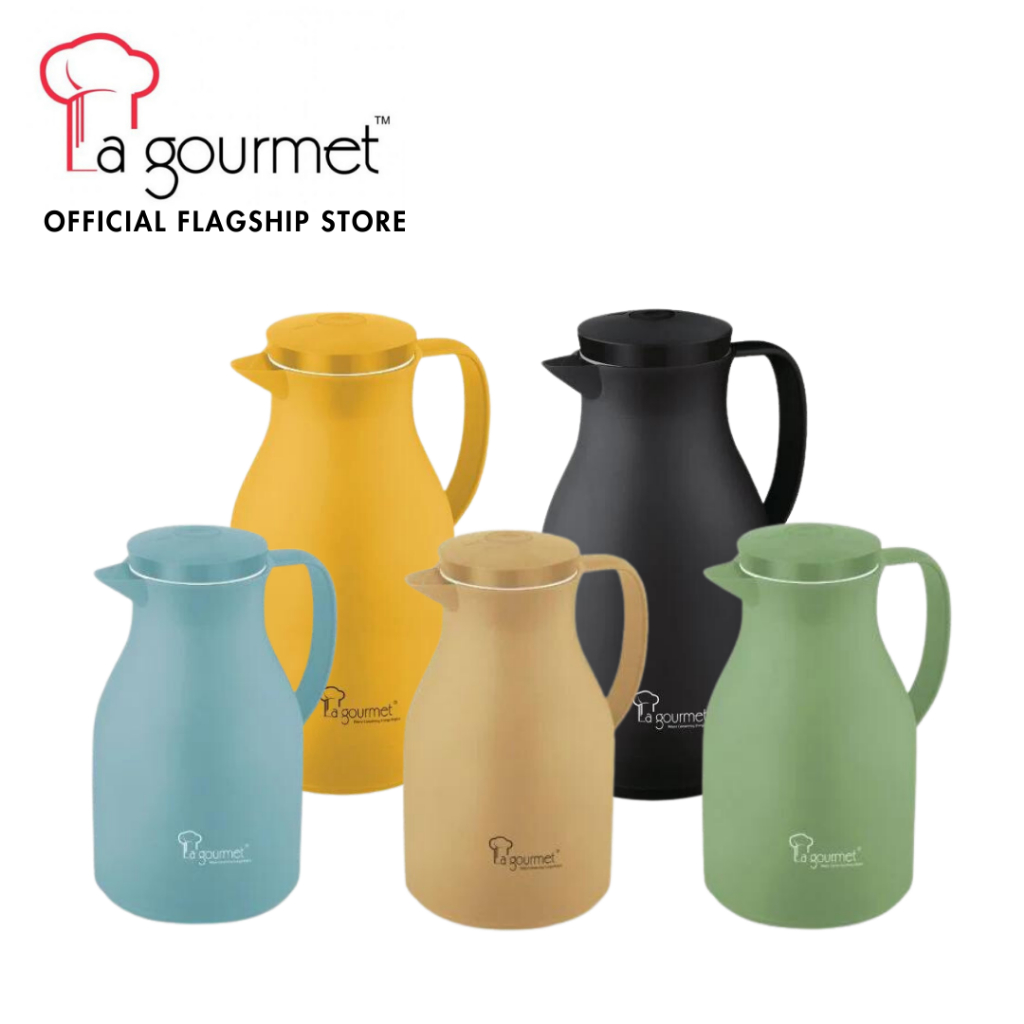 La gourmet Camelia 1.0L/1.5L Glass Liner Vacuum Water Jug | Shopee ...