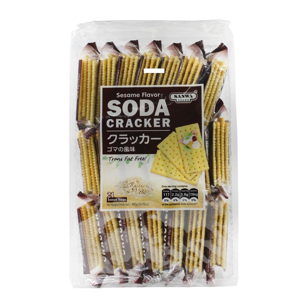 Sanwa Soda Cracker Sesame Pack of 21 (21s x 23g) | Shopee Singapore