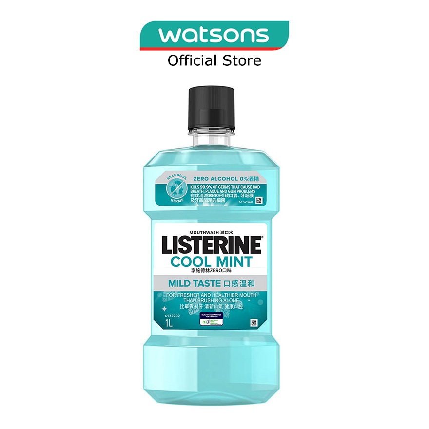 LISTERINE Cool Mint Mild Taste Mouthwash (For Fresher and Healthier ...