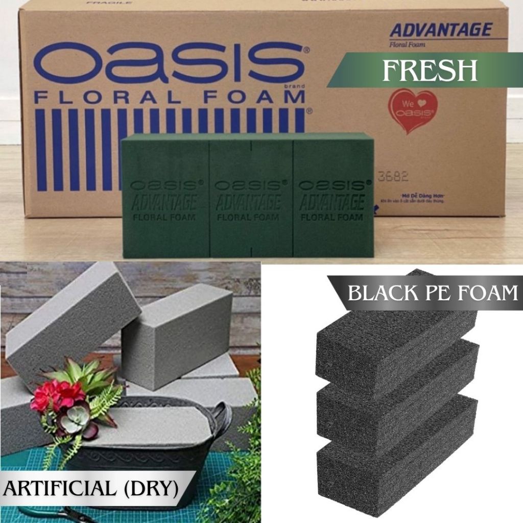 Oasis Fresh Floral Foam Dry Flower Foam Sponge for Artificial Flowers ...