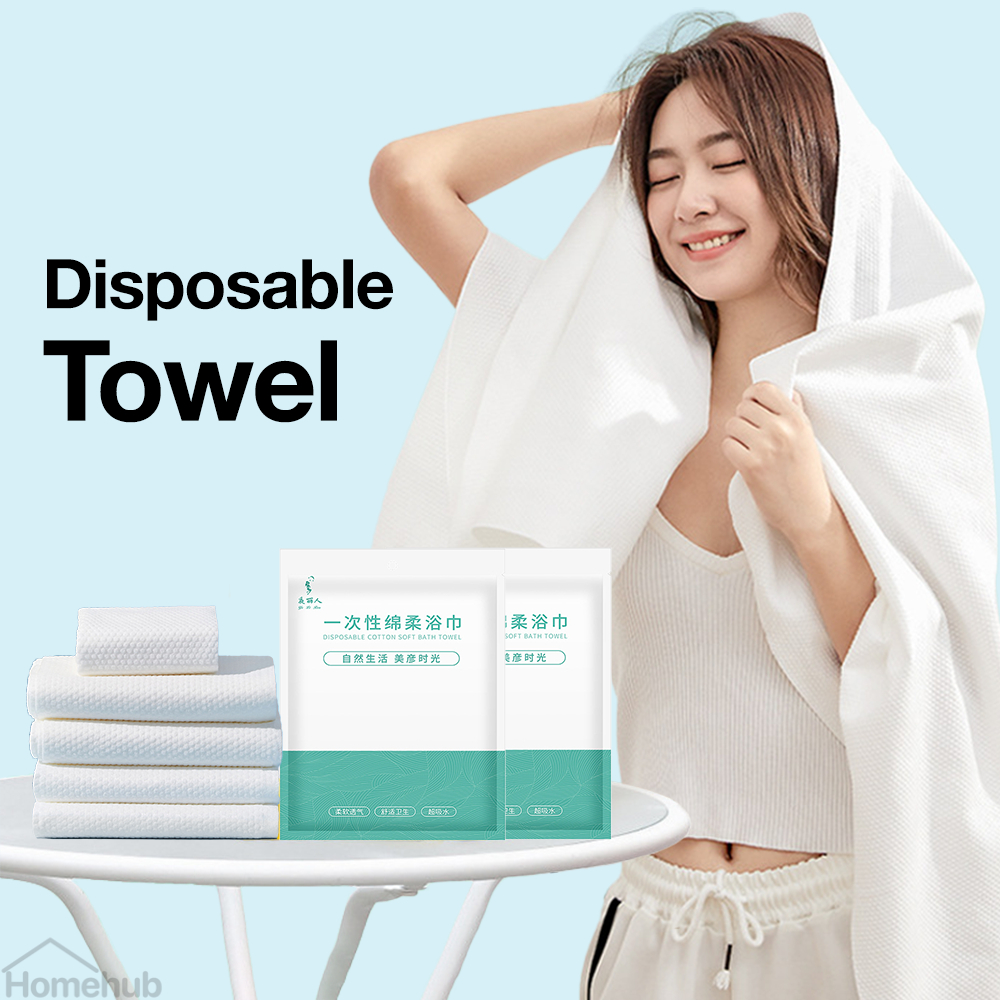 Homehub Disposable Towel for Travel Bath Face Cotton Set Disposal One Time Use Compressed ...