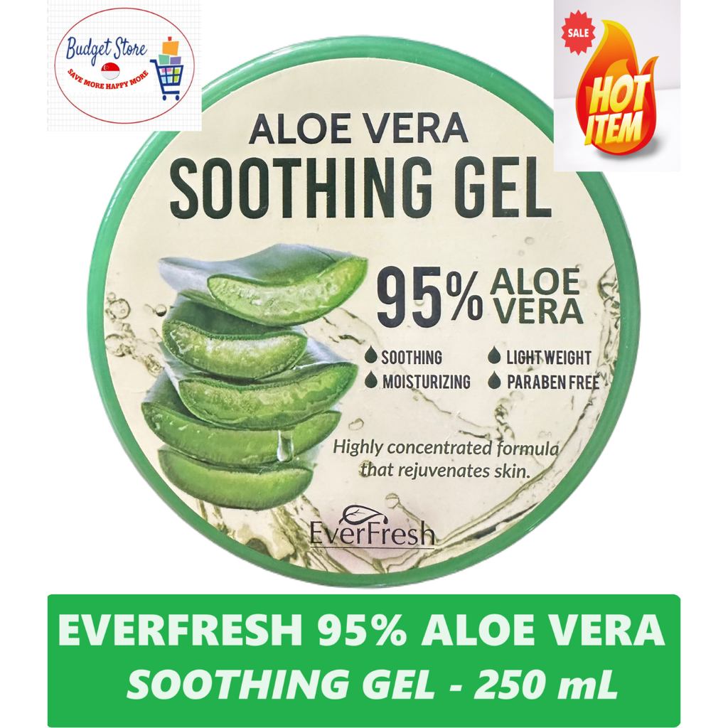 Everfresh 95% Aloe Vera Soothing Gel - 250 mL | Shopee Singapore