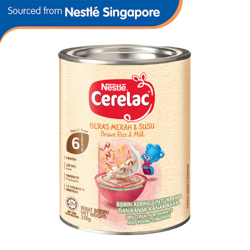 Nestle Cerelac Infant Cereal Brown Rice & Milk (350g) | Shopee Singapore