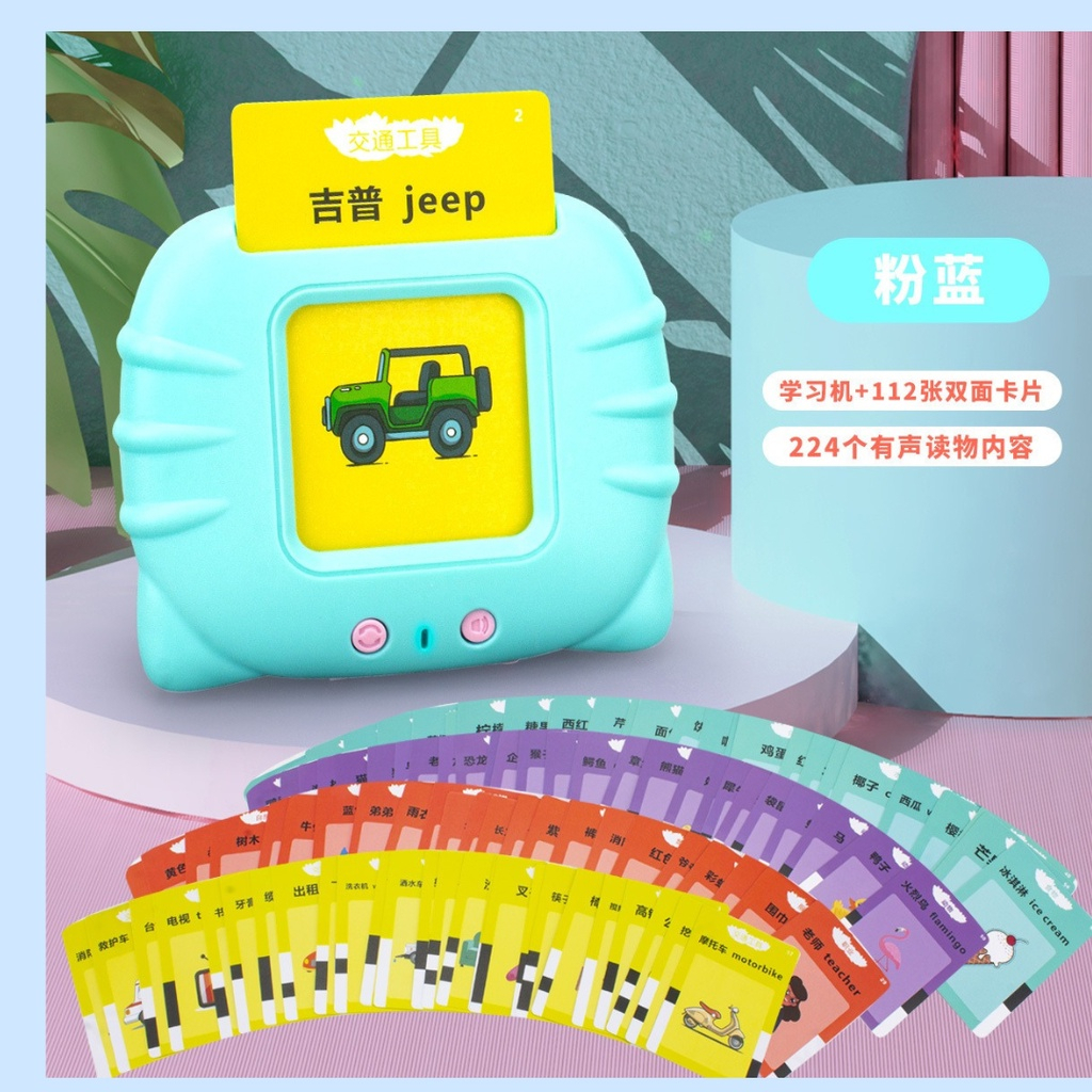 Baby Bilingual Flash Cards Reader for Preschool Reading Pronunciation ...