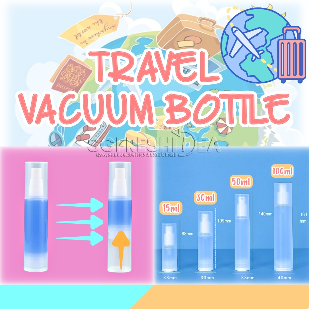 (9.9 MEGA SALE) Vacuum Airless Pump Lotion Bottle Dispenser Head Travel ...
